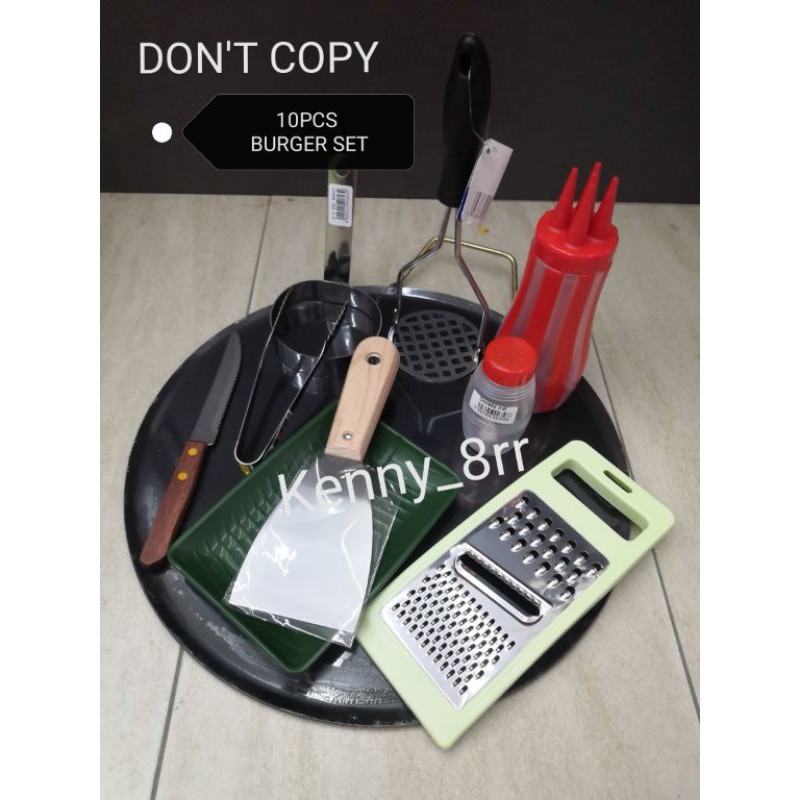 SET BURGER KUALI SIZE BURGER PRESS EGG BENJO ACUAN ROTI JALA BEKAS SOS ...