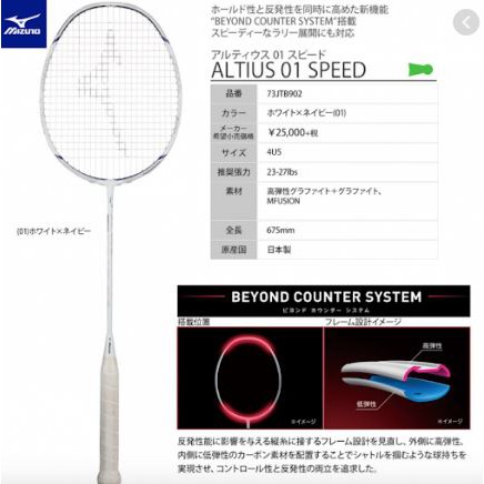 Mizuno ALTIUS 01 SPEED Japan Badminton Limited Edition | Shopee Malaysia