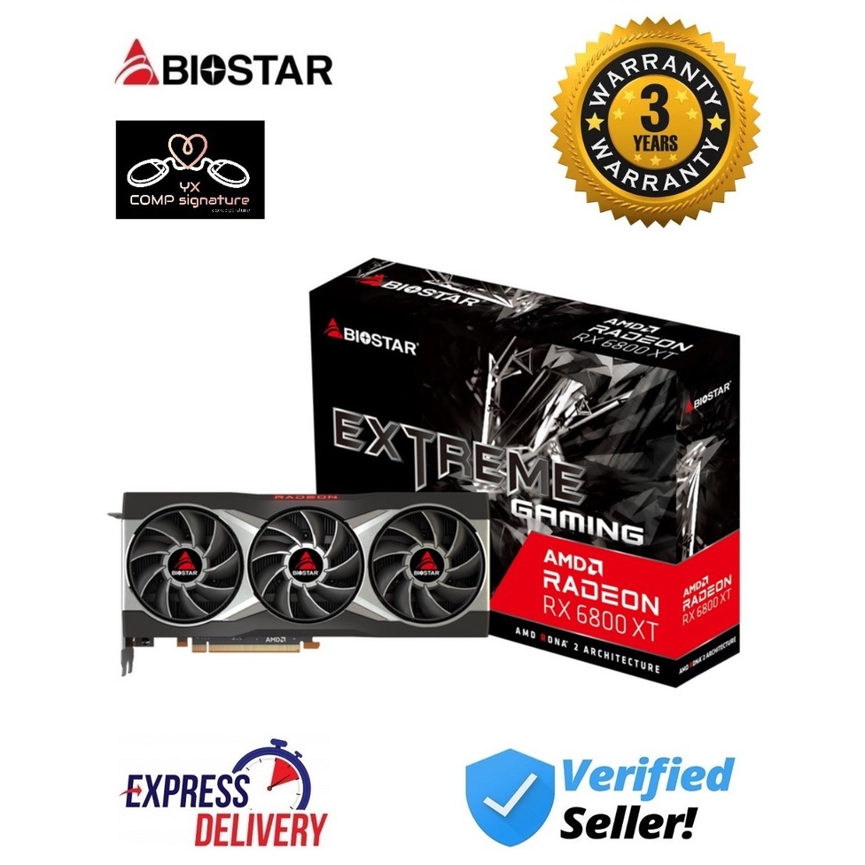 BIOSTAR RX6800XT Extreme Gaming AMD Radeon RX 6800 XT I 4K UHD I 16GB ...