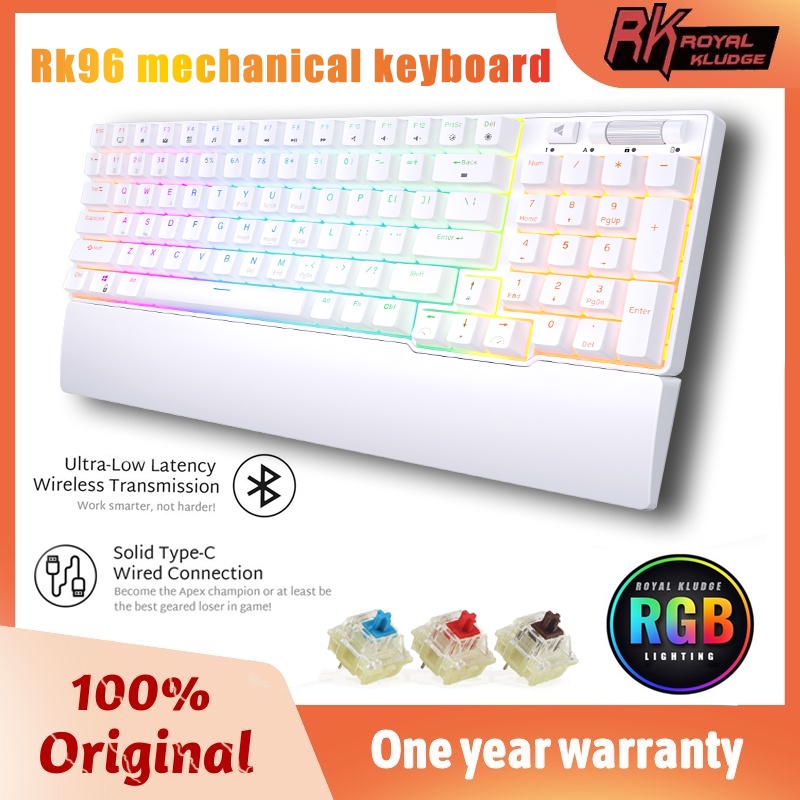 Royal Kludge RK96 Wireless Bluetooth mechanical keyboard Three-mode RGB ...