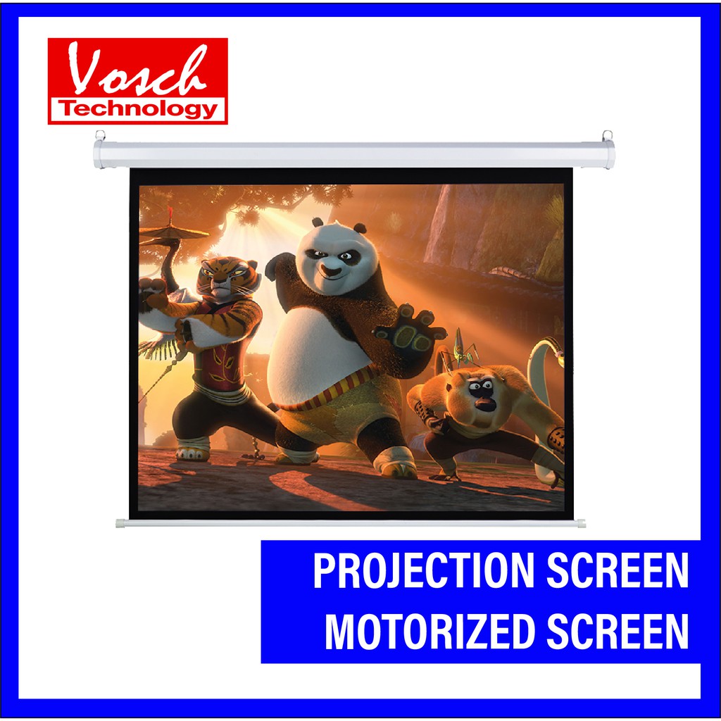 VOSCH Series 2 Motorized Screen 8ft x 8ft (96 inch x 96 inch) | Shopee ...