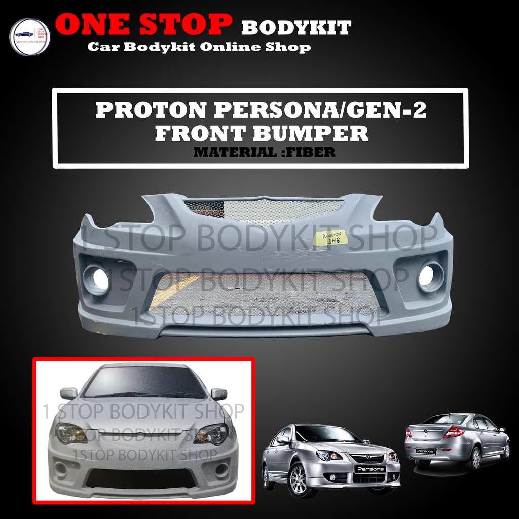 PROTON PERSONA FRONT BUMPER G POWER V1 FRONT BUMPER FIBER(FIBERGLASS ...