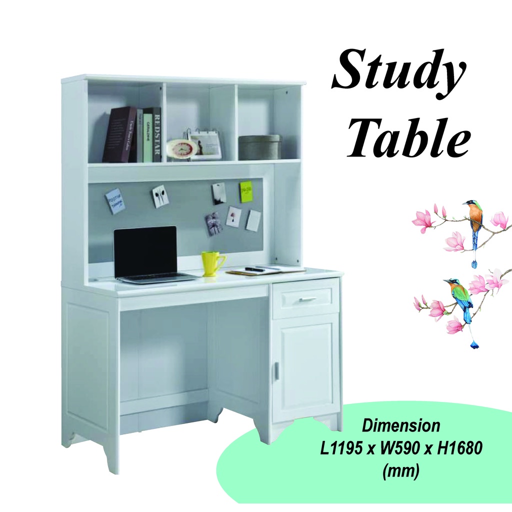 STUDY TABLE WITH SHELF /STUDY DESK /WRITING TABLE /WRITING DESK ...