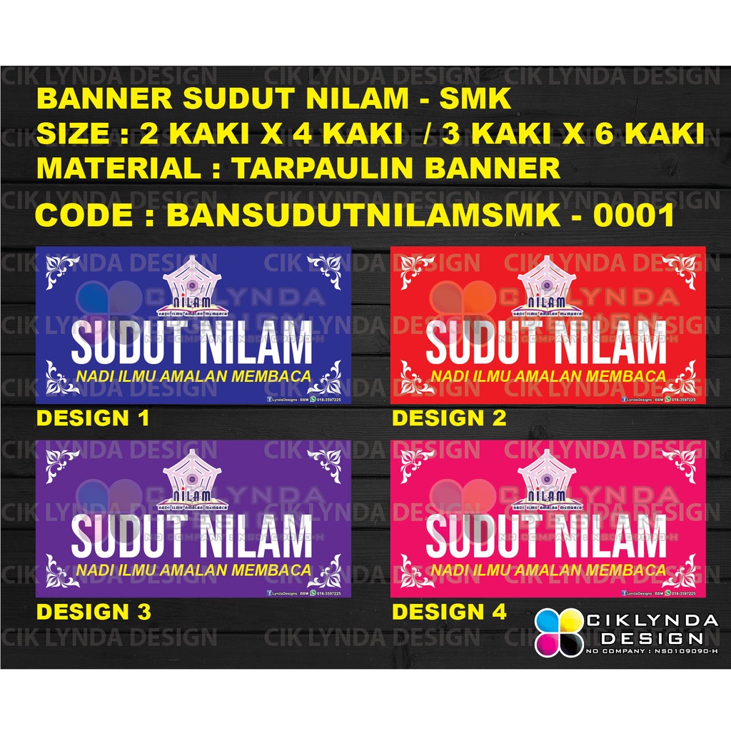 PRE-ORDER - BANNER 2 KAKI X 4 KAKI - SUDUT NILAM SMK | Shopee Malaysia