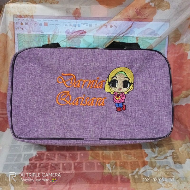 MULTIPURPOSE BAG / BEG SULAM ( full doodle + nama ) | Shopee Malaysia