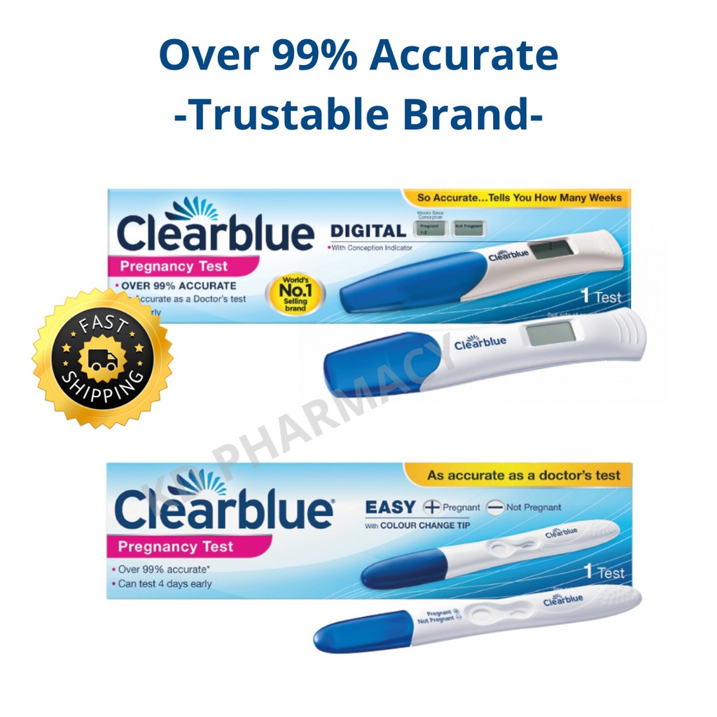 CLEARBLUE EASY PREGNANCY TEST / DIGITAL PREGNANCY TEST - 99% Accurate ...