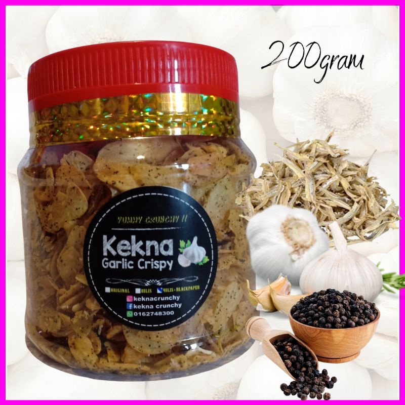 Garlic Crispy Blackpaper Bilis (kekna crunchy) | Shopee Malaysia