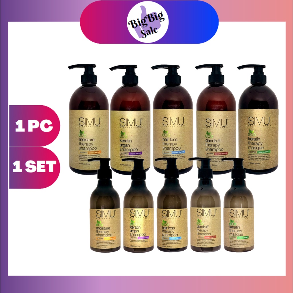 Simu Professional Shampoo / Conditioner Mask (Keratin Argan/Moisture ...