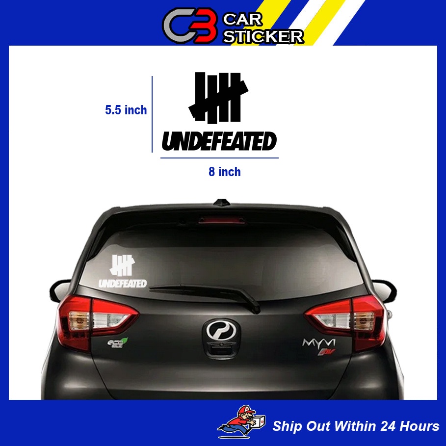 UNDEFEATED Car Sticker / CS464 | Shopee Malaysia