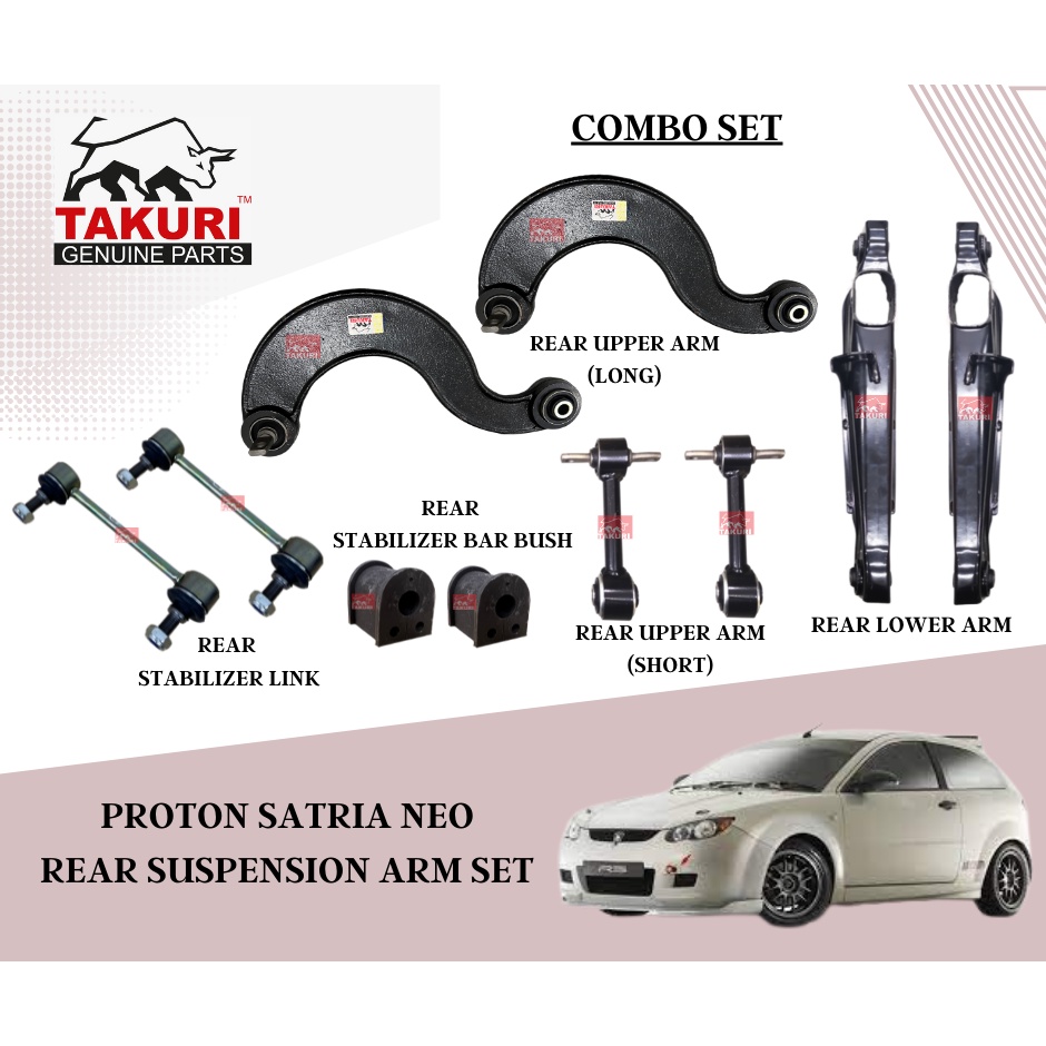 Proton satria neo front rear lower arm assy suspension arm combo set ...