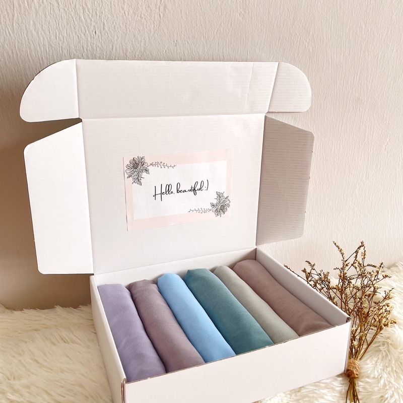 Tudung Bawal Giftbox/Surprise Box (6PCS) | Shopee Malaysia