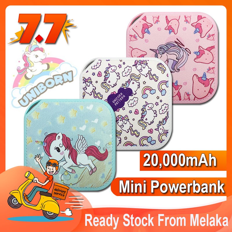 Unicorn 20,000mAh Cute Mini Cartoon Powerbank Portable Pocket Power ...