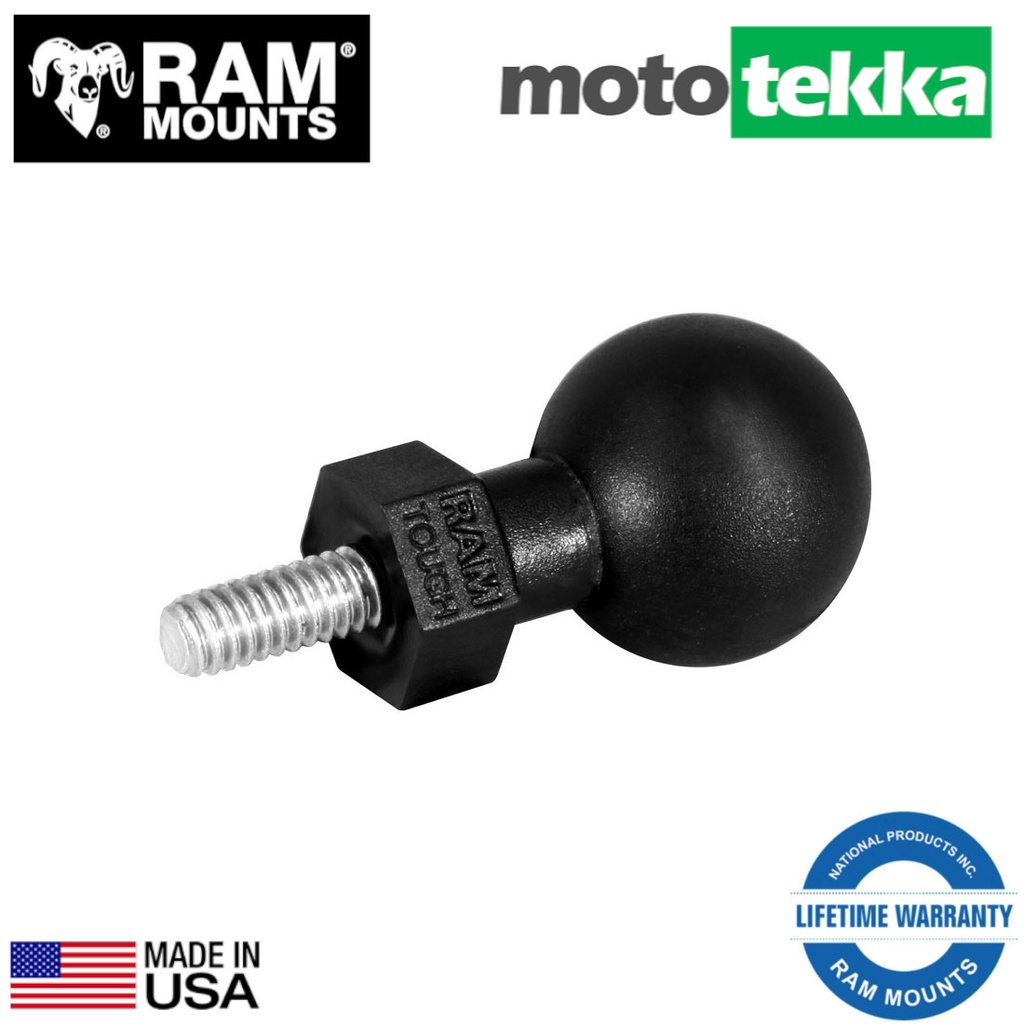 RAM Mounts Tough-Ball with M8 -1.25 8mm Male Threaded Stud Bolt Base ...