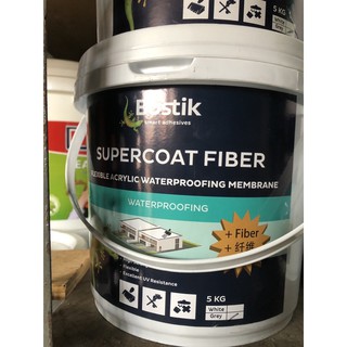 SH BOSTIK WATERPROOFING SUPERCOAT FIBER GREY WHITE 5kg Ready stock ...
