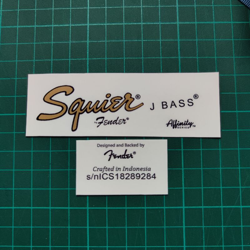 Squier J Bass affinity series headstock logo waterslide decal | Shopee Malaysia