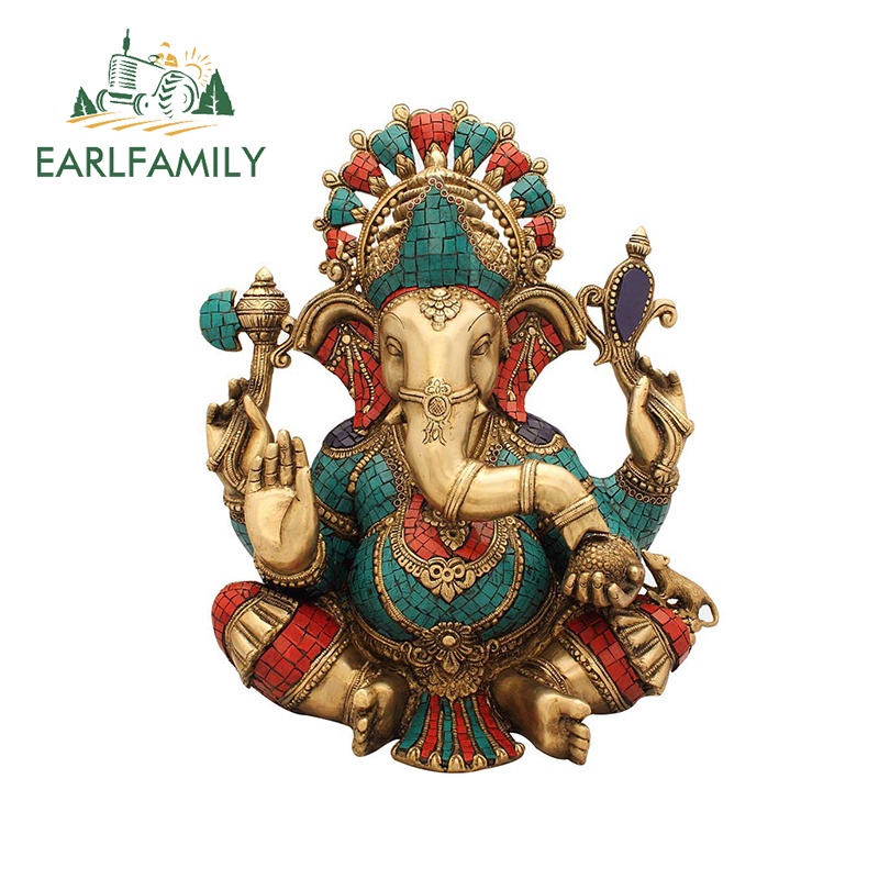 EARLFAMILY 13cm for Ganesha Car Stickers Waterproof Sunscreen Suitcase ...