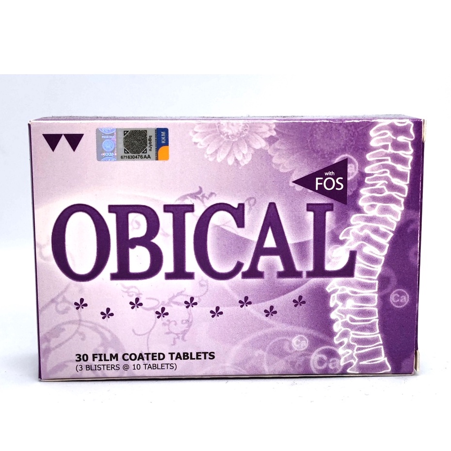 Obical with FOS 10 tablets/ 30 tablets (Calcium Carbonate) | Shopee ...