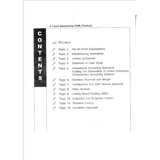 Cambridge A Level Topical Accounting 9706 Paper 3 Past Year Paper