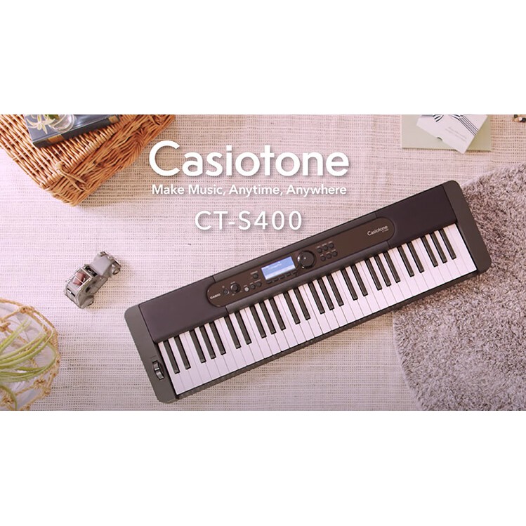 Casio CT-S400 61-key Ultra-Portable Arranger Keyboard - Black (CTS400 / CT S400) WITH FREE GIFT ...