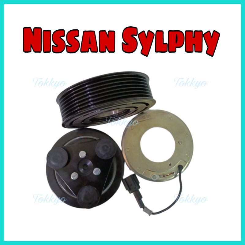 Nissan Sylphy 2006 6PK 12V Aircond Compressor Magnetic Clutch Pulley . Compressor Magnet ...