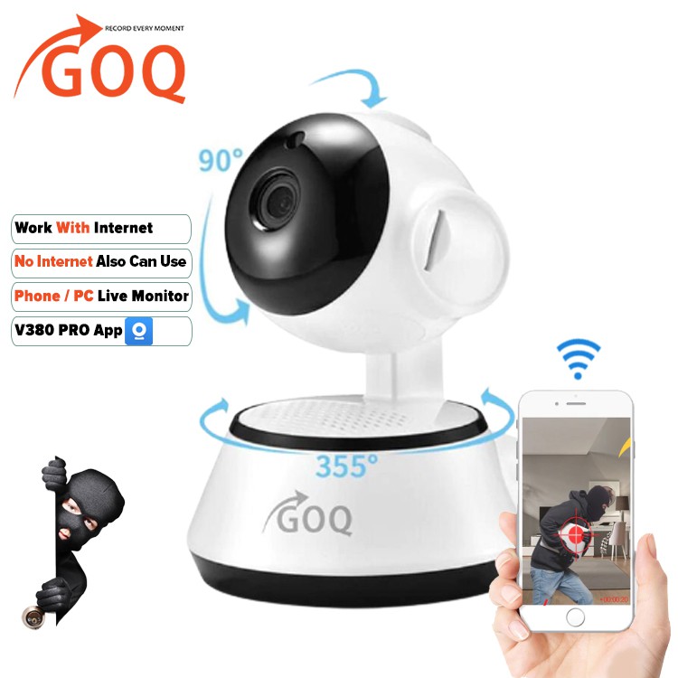 GOQ Q6 CCTV IP Camera WiFi Home Security 720P HD Video Recorder PTZ ...