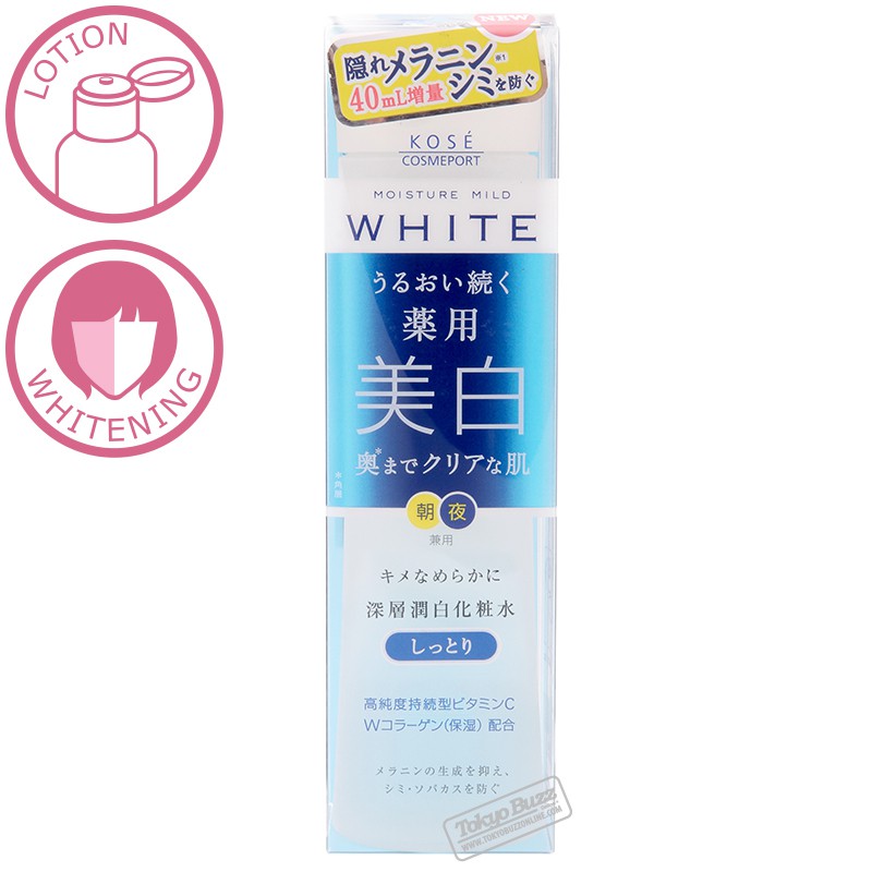 Kose Moisture Mild White Medicated Toner (Moisturize) 180ml | Shopee ...