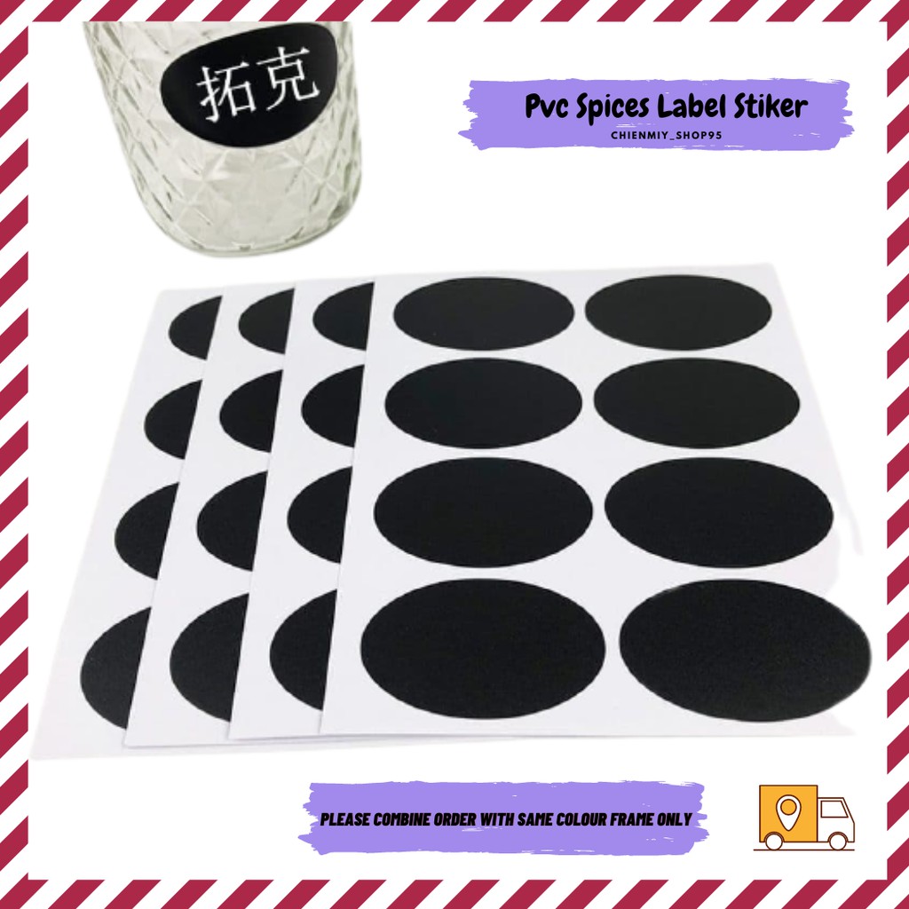 Pvc plastic stiker/stiker label balang dapur/stiker lebel dapur murah ...