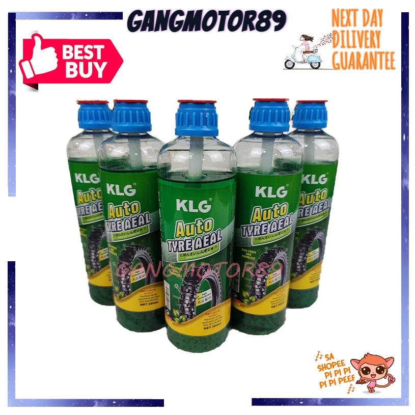 GUM TAYAR KLG KAPCAI 380ML TYRE SEALANT TAYAR TUBELESS GUM UBAT TAYAR ...