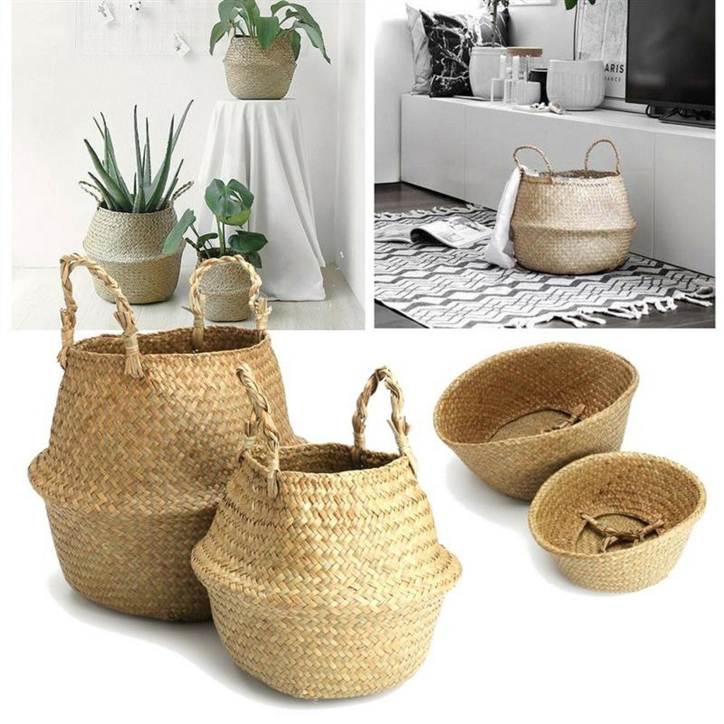 Pasu Pokok Bunga Rotan Rattan Bakul Rotan Artificial Plant Pot Handmade ...