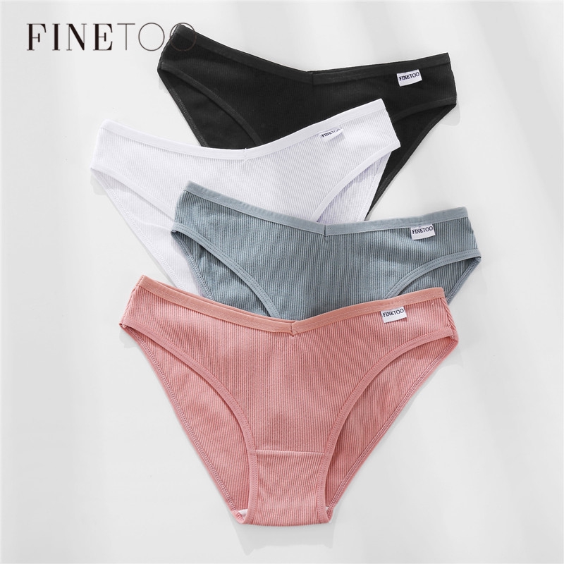 Finetoo Womens Underwear M 4xl Sexy V Waist Briefs Girls Low Rise Soft