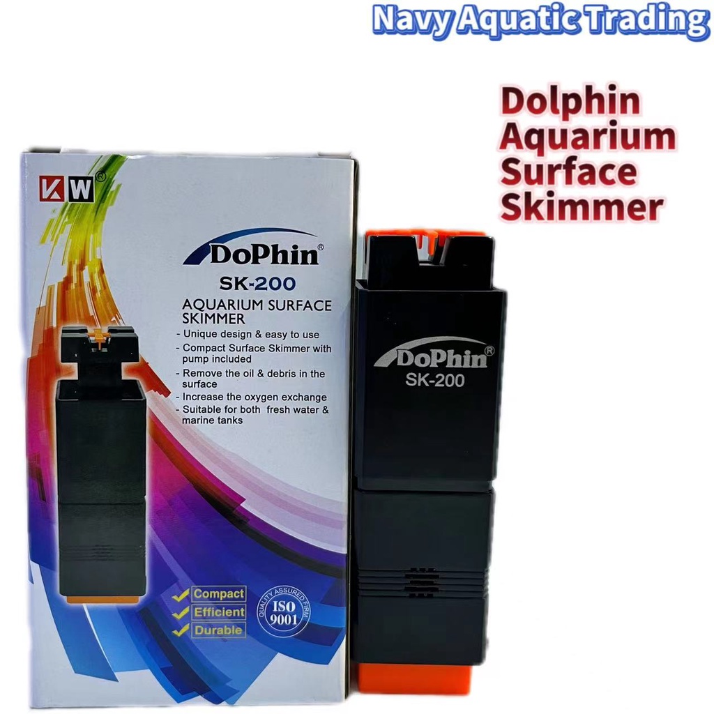 Dophin SK-200 Aquarium Surface Skimmer for aquarium fish tank remove oil & surface debris ...