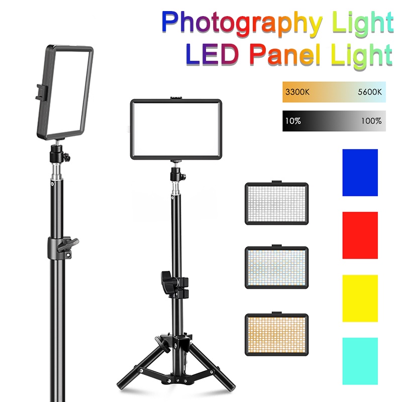 6inch Square Light With Tripod Stand Dimmable Led Light With RGB ...