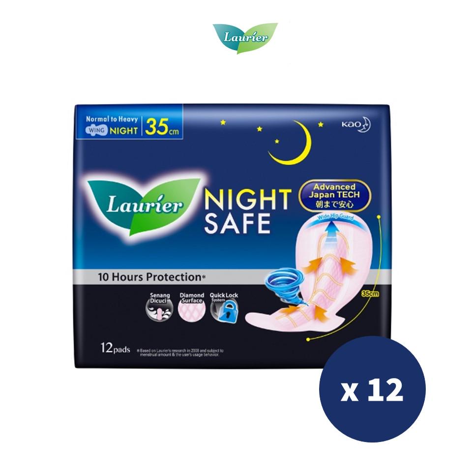 [Bundle of 12] LAURIER Night Safe Wing (35cm x 12s) | Shopee Malaysia