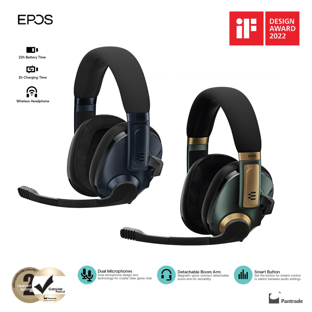 EPOS H3PRO Hybrid Wireless Closed Acoustic Gaming Headset | Shopee Malaysia