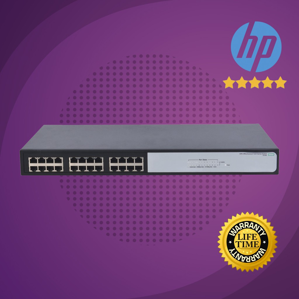 🔥LIFETIME WARRANTY🔥 HP Hewlett Packard 24-Port Gigabit Switch Office ...