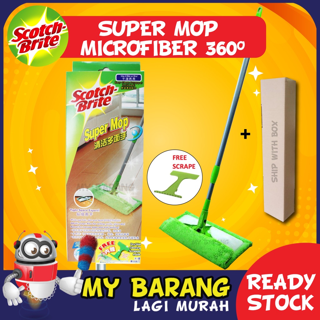 3M™ Scotch-Brite™ Super Mop Microfiber Mop 360, with Free Scrapper ...