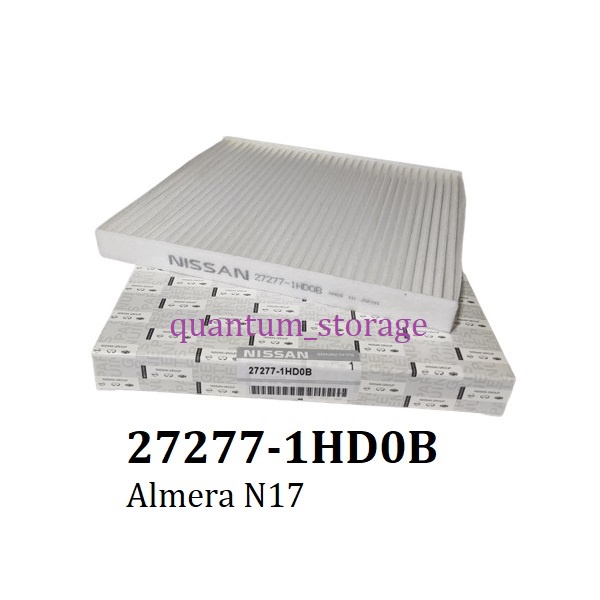 Nissan Cabin Pollen Air Cond Filter 27277-1HD0B Almera N17 | Shopee ...