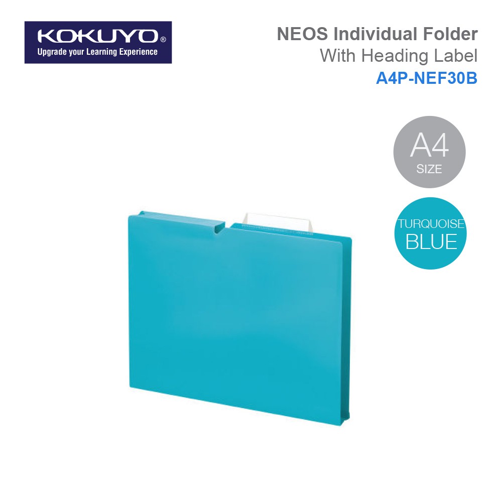 KOKUYO A4P-NEF30 NEOS Inner File Folder/ Individual Folder with Heading Label | Shopee Malaysia