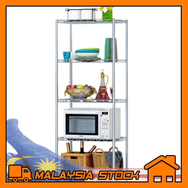 5 Tier Multipurpose Metal Kitchen Storage Rack | Rak Besi Tempat Letak ...