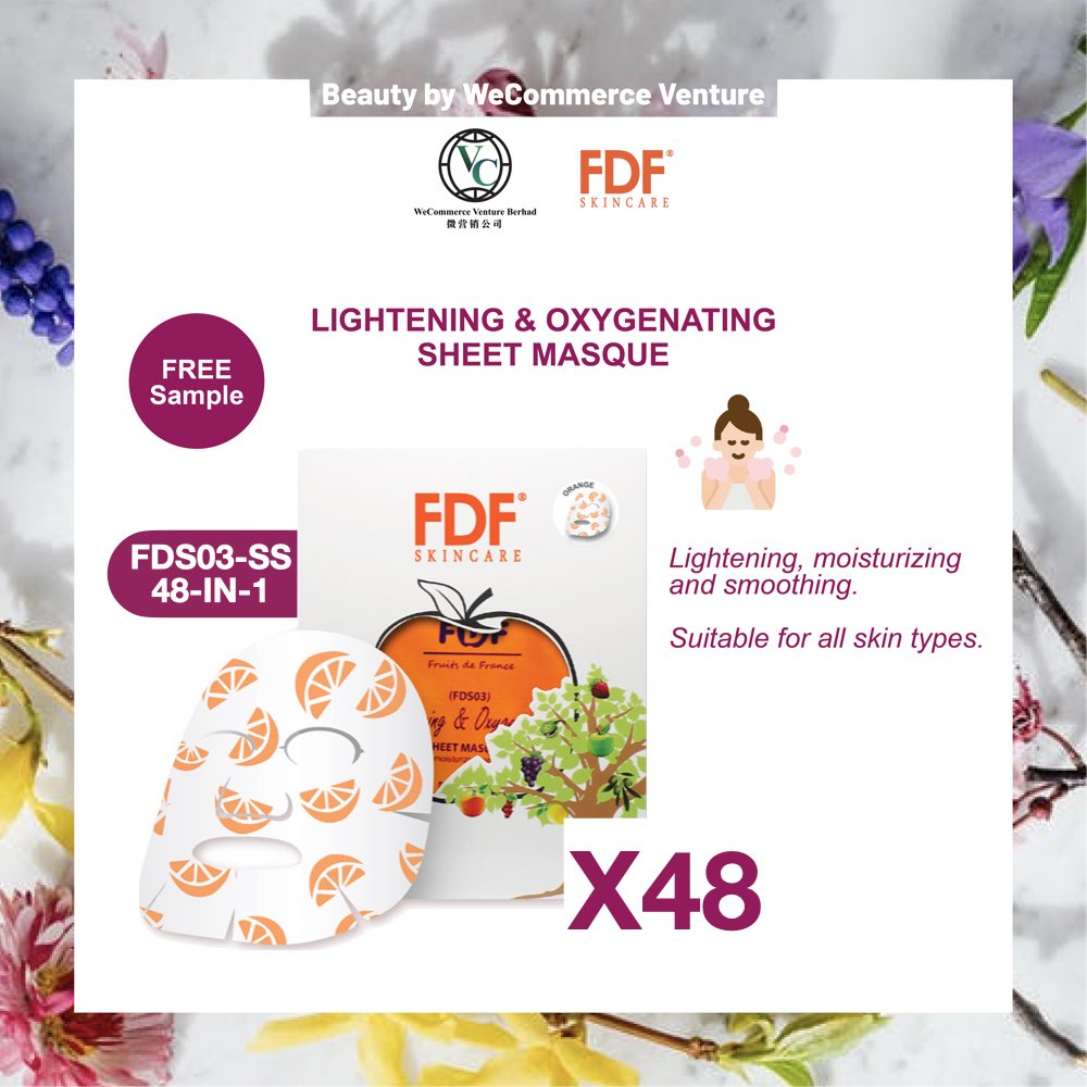 [WeCommerce] FDF Skincare Lightening & Oxygenating Sheet Masque 48pcs ...