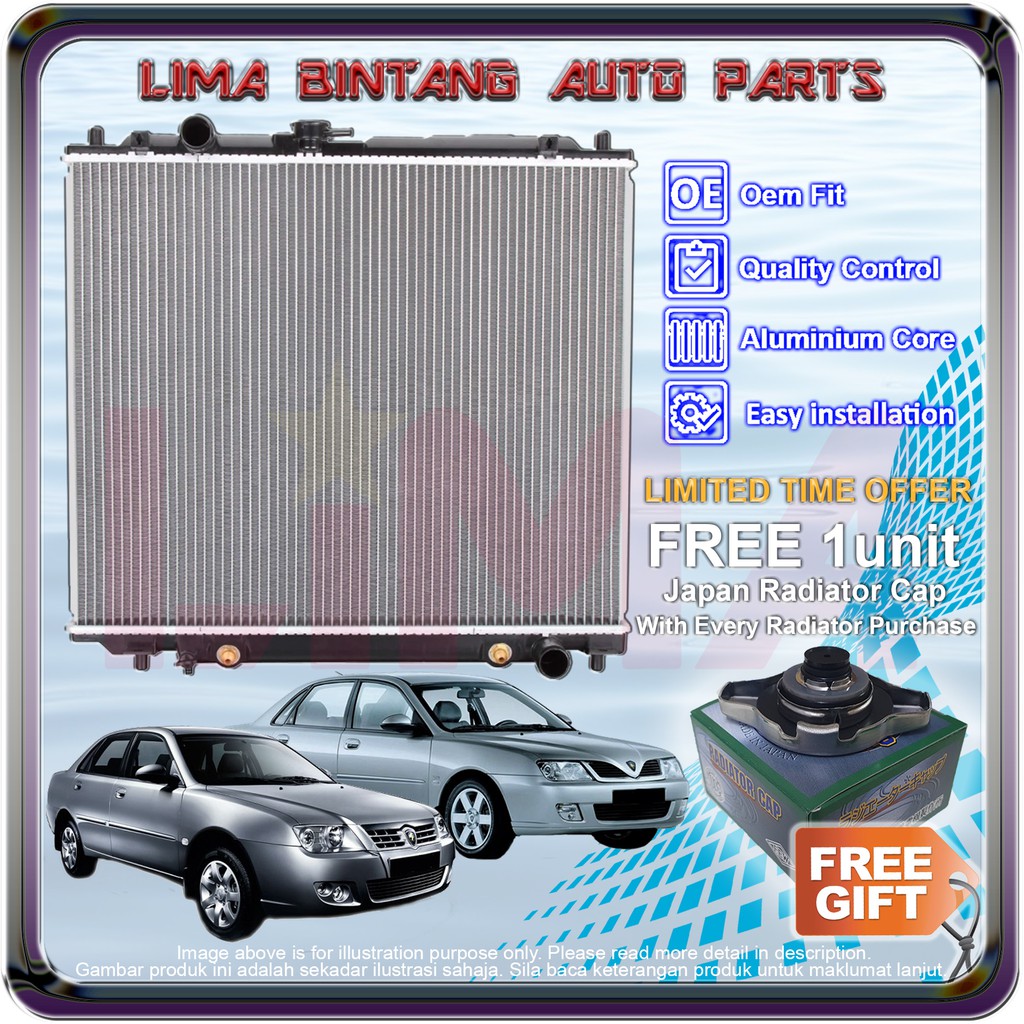 Proton Waja Radiator ( Single / Double Layer ) *Free Cap* | Shopee Malaysia