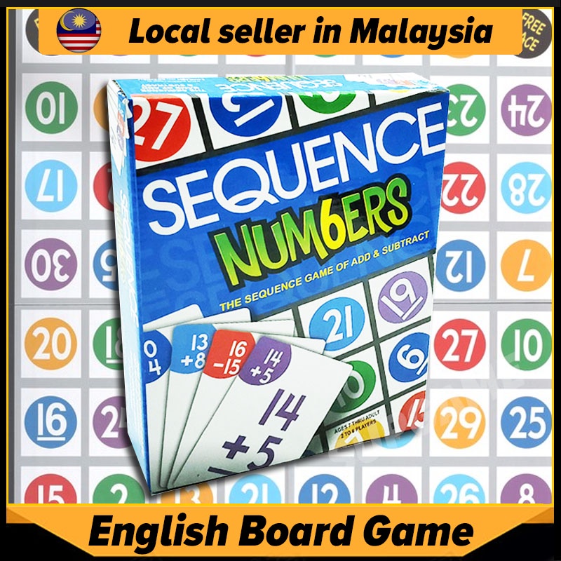 Board Game Sequence Num6ers Sequence Numbers the Sequence Game of Add ...