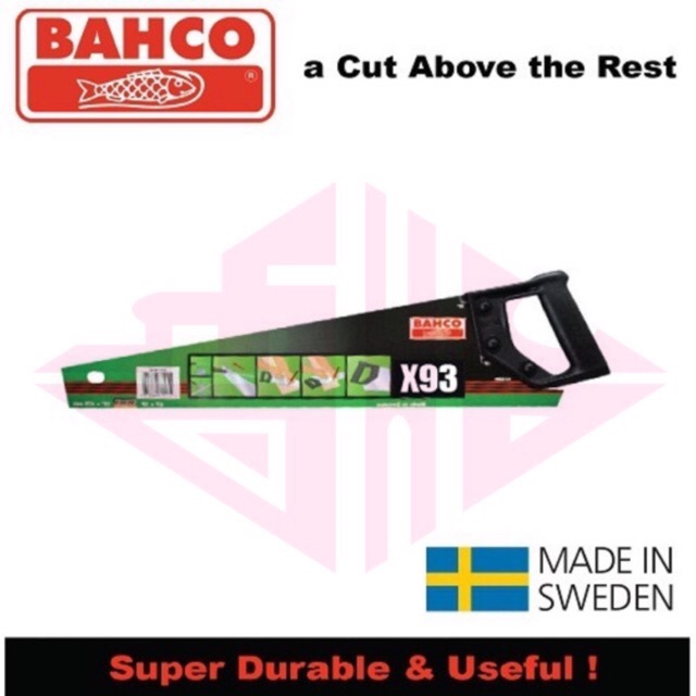 Bahco 19" & 22" X93 XT Superior Wood Hand Saw Gegaji Kayu Tangan ...