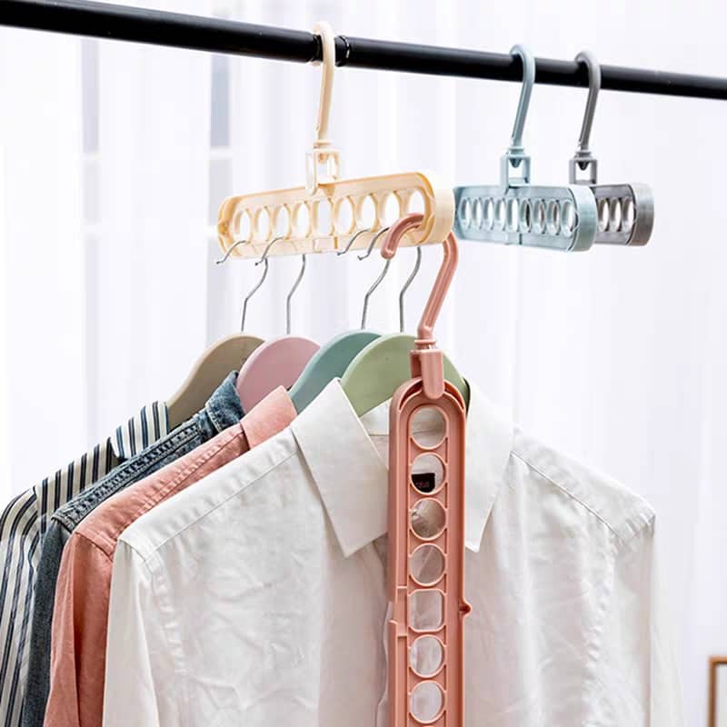 Multi-function Clothes Hanger Folding Magic Wardrobe Drying Clothes ...