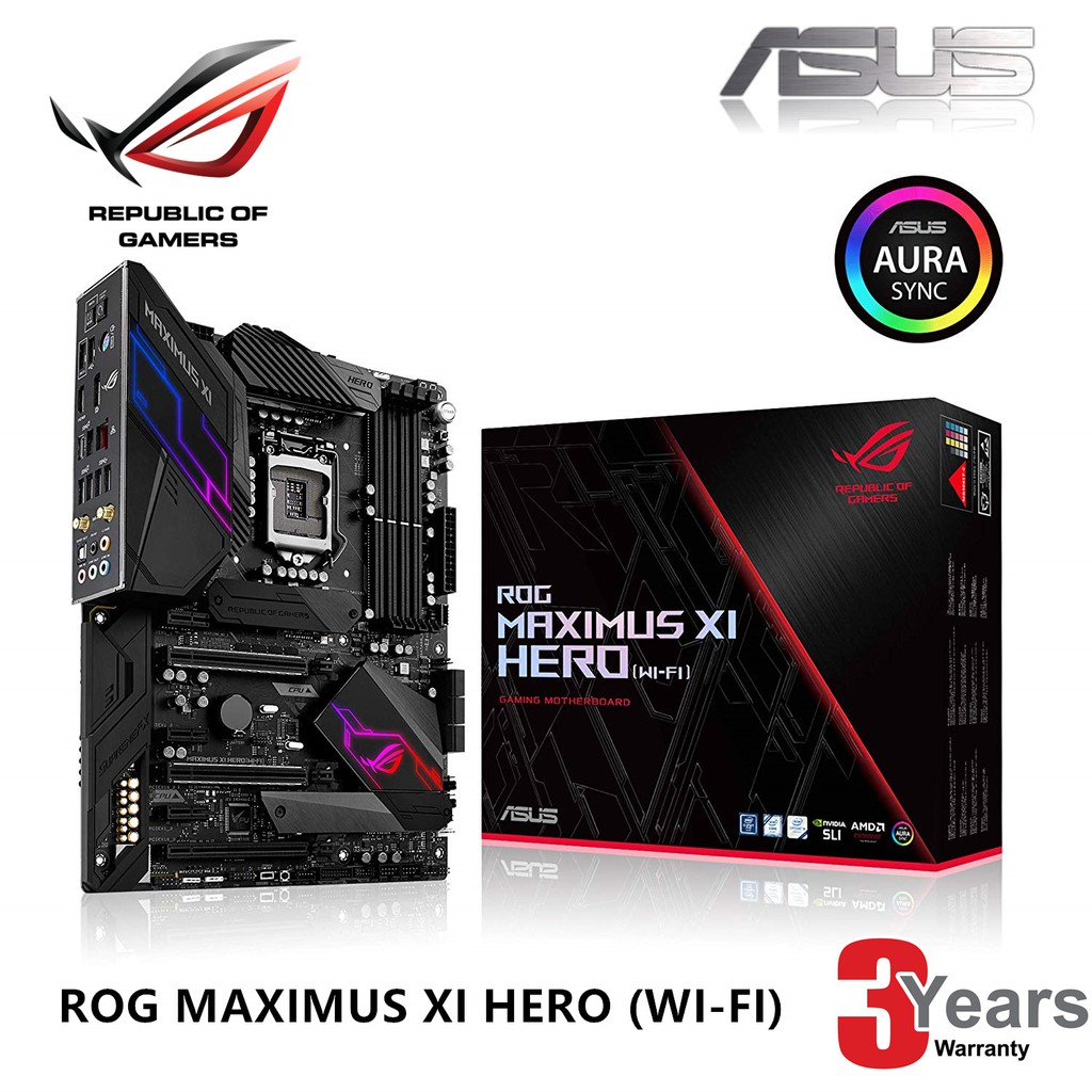 Asus ROG MAXIMUS XI HERO (WI-FI AC) Intel Z390 ATX Gaming motherboard ( LGA1151 ) | Shopee Malaysia