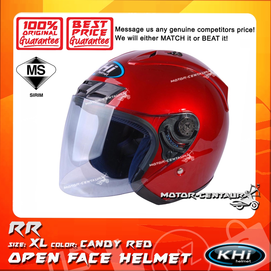 TOPI KELEDAR KHI HELMET RR CANDY RED XL | Shopee Malaysia