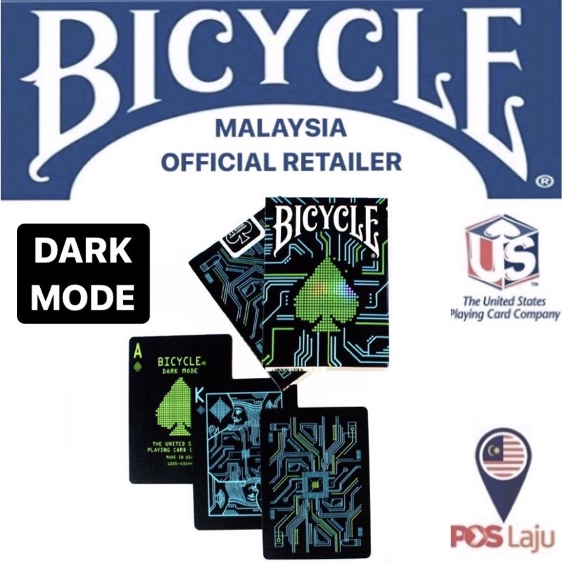 Bicycle Dark Mode Playing Cards Made in USA Poker Card (USPCC) | Shopee ...