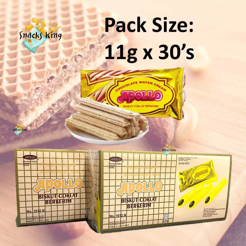Apollo Chocolate Wafer Cream 1012 N / Biskut Coklat Berkrim ( 11g x 30 ...