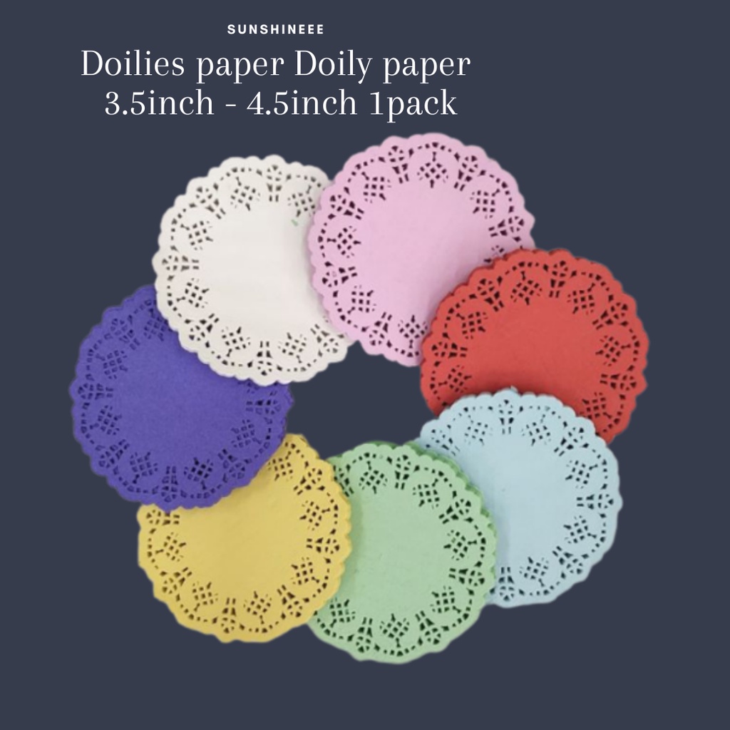 Doilies paper Doily paper 3.5inch - 4.5inch | Alas Kuih Raya | | Shopee ...