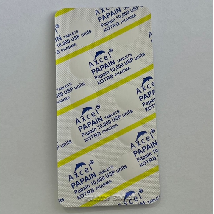 Tablet papain 10,000 USP - PAPAIN - (1 strip - 10 tablet) | Shopee Malaysia